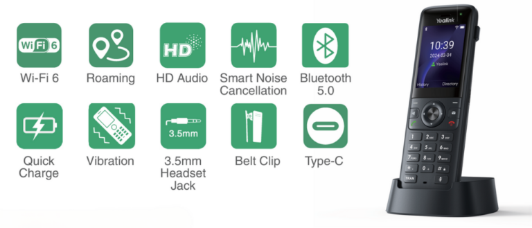 Điện Thoại IP Wi-Fi cầm tay Yealink AX83H | Giải pháp hội họp trực tuyến