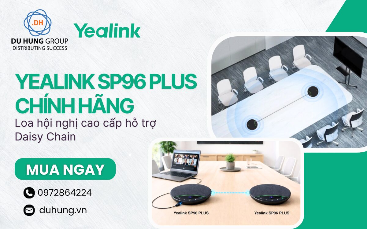 Yealink SP96 PLUS chính hãng – Loa hội nghị cao cấp hỗ trợ Daisy Chain ...